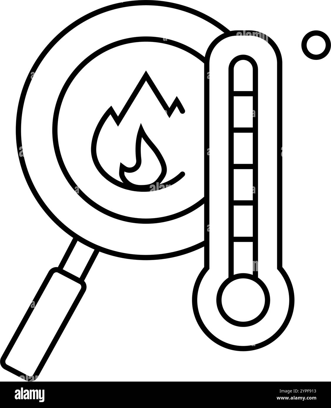 safe cooking temperatures line icon vector illustration Stock Vector ...