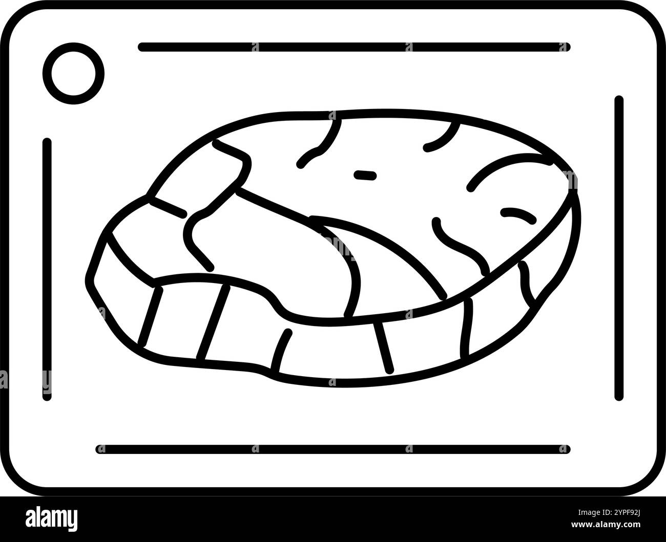 raw meat handling food safety line icon vector illustration Stock ...
