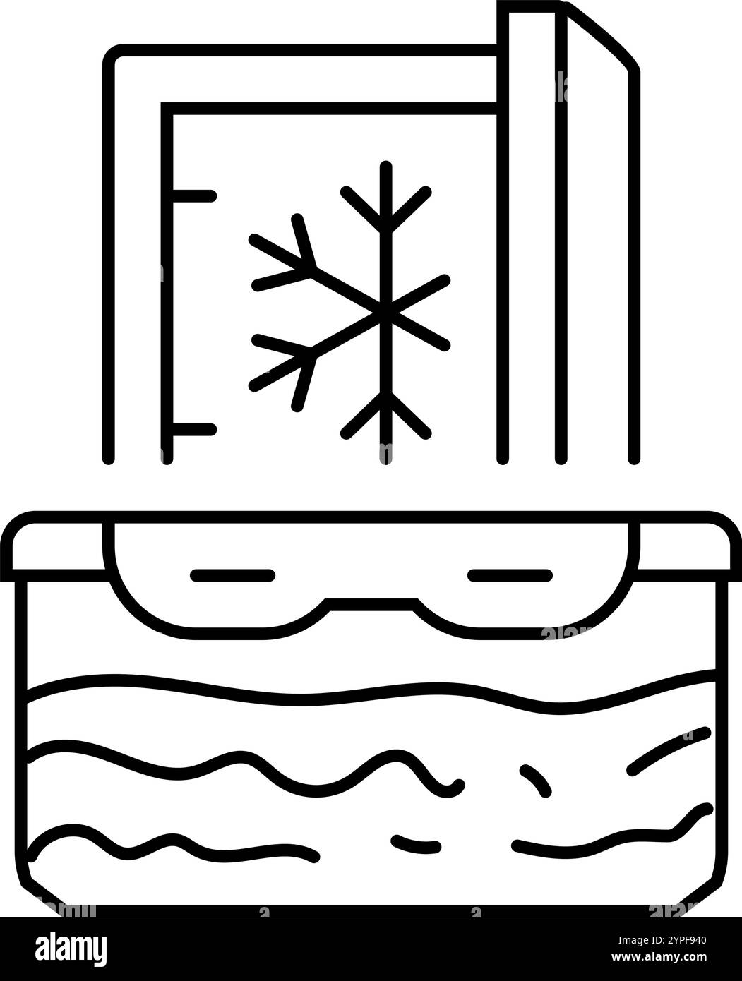 freezing food safety line icon vector illustration Stock Vector Image ...