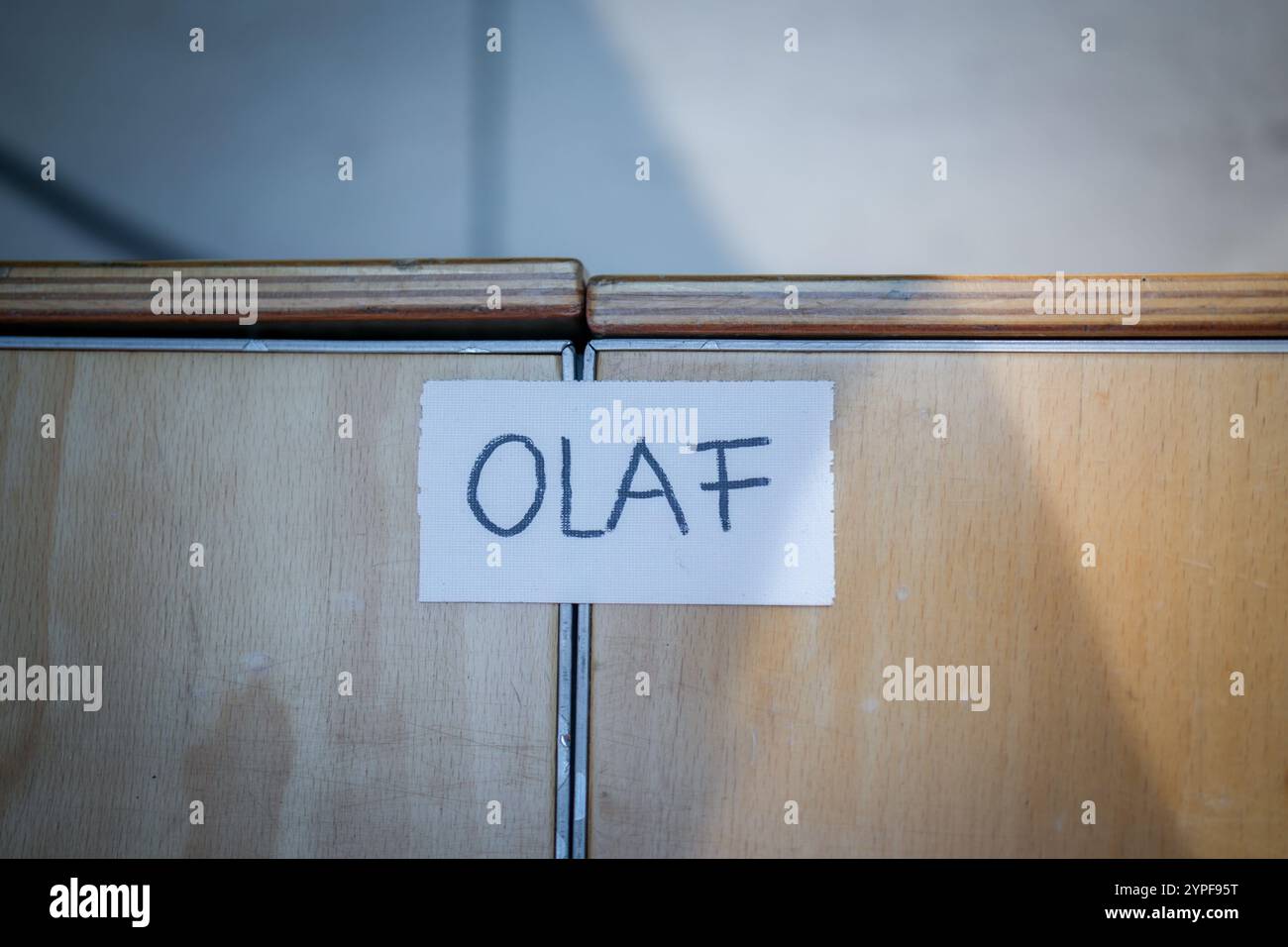Berlin, Germany. 30th Nov, 2024. "Olaf" can be read on the stage at the ...