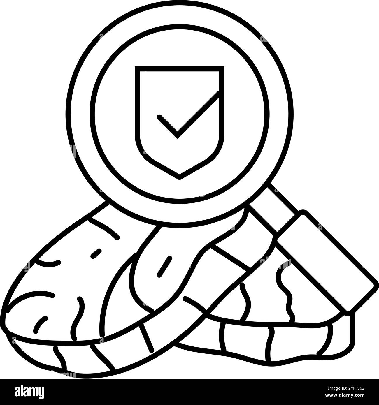 hazardous substances food line icon vector illustration Stock Vector ...