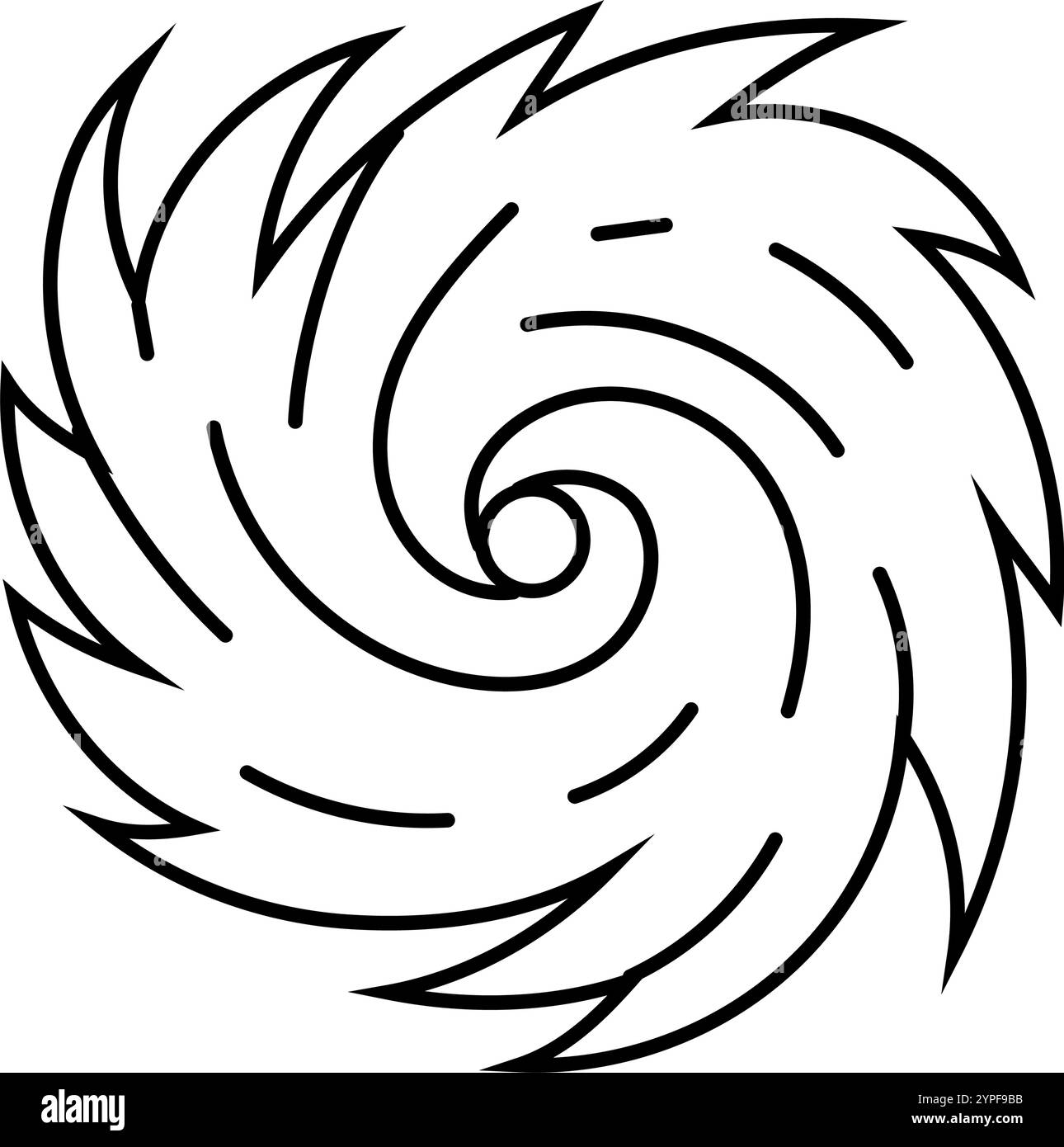 cyclone hurricane disaster line icon vector illustration Stock Vector ...