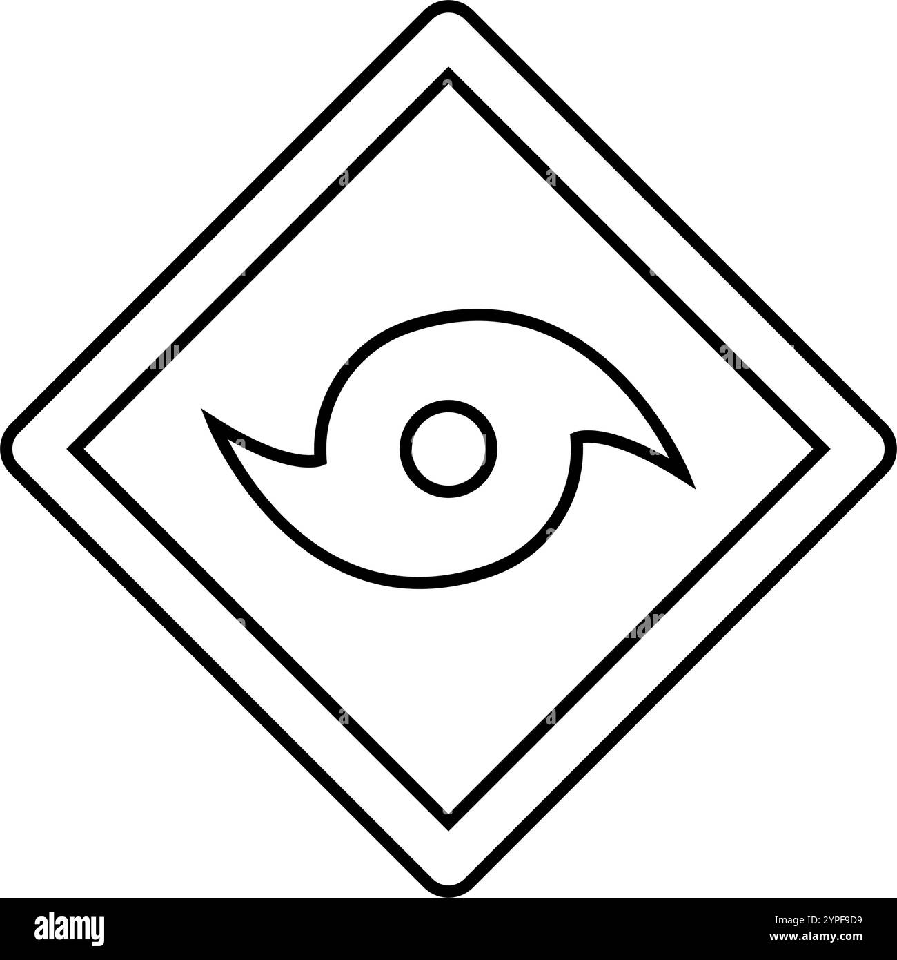 emergency warning hurricane disaster line icon vector illustration ...