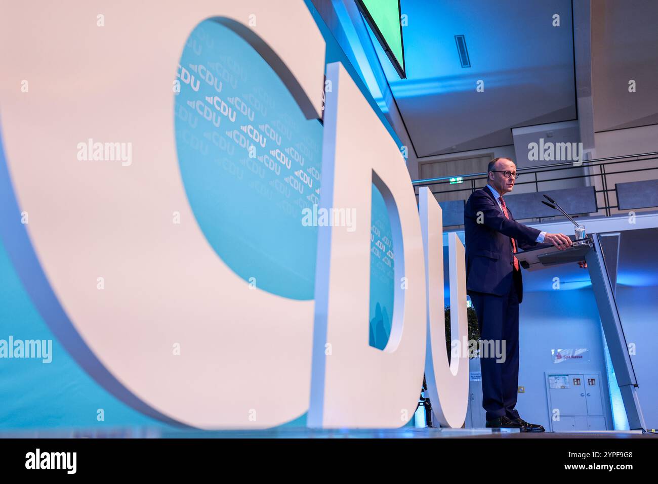 30 November 2024, Schmallenberg: CDU Chancellor candidate Friedrich ...