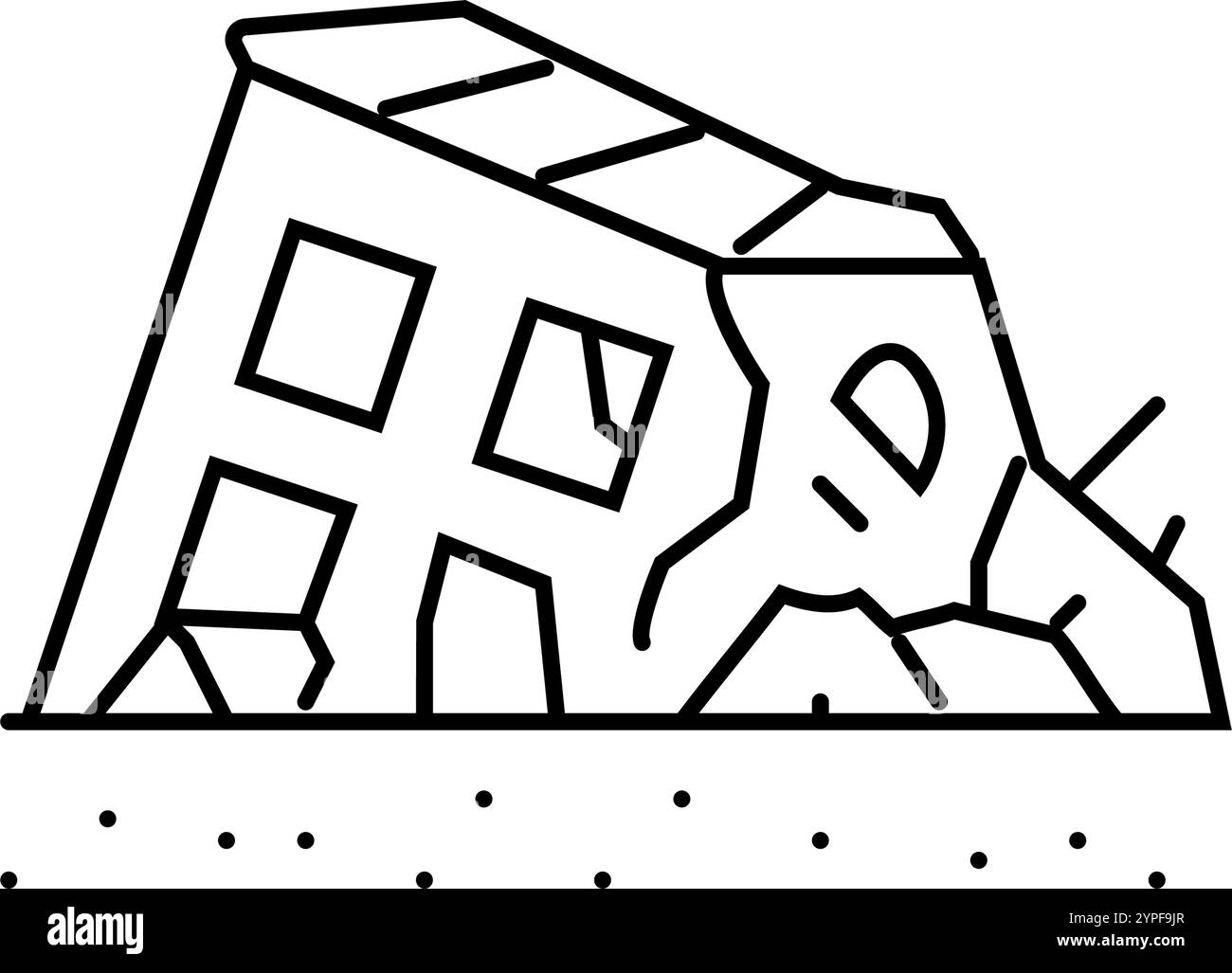 storm surge flooding hurricane disaster line icon vector illustration ...