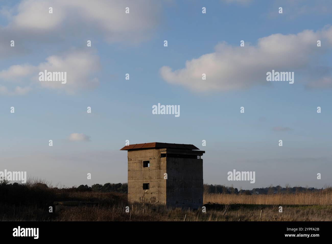 WW2 lookout tower East Lane Bawdsey Suffolk Stock Photo - Alamy