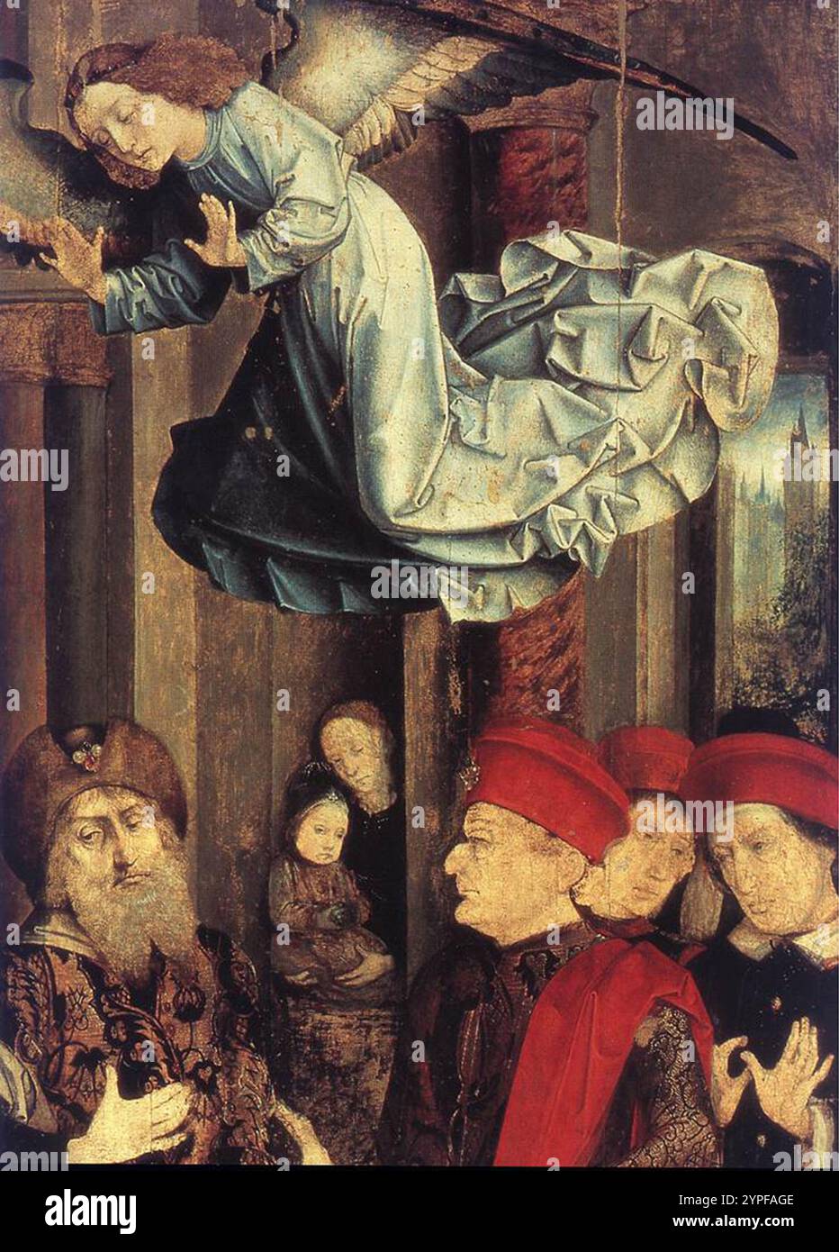 Detail with a portrait of Federico da Montefeltro Justus van Gent Stock Photo - Alamy