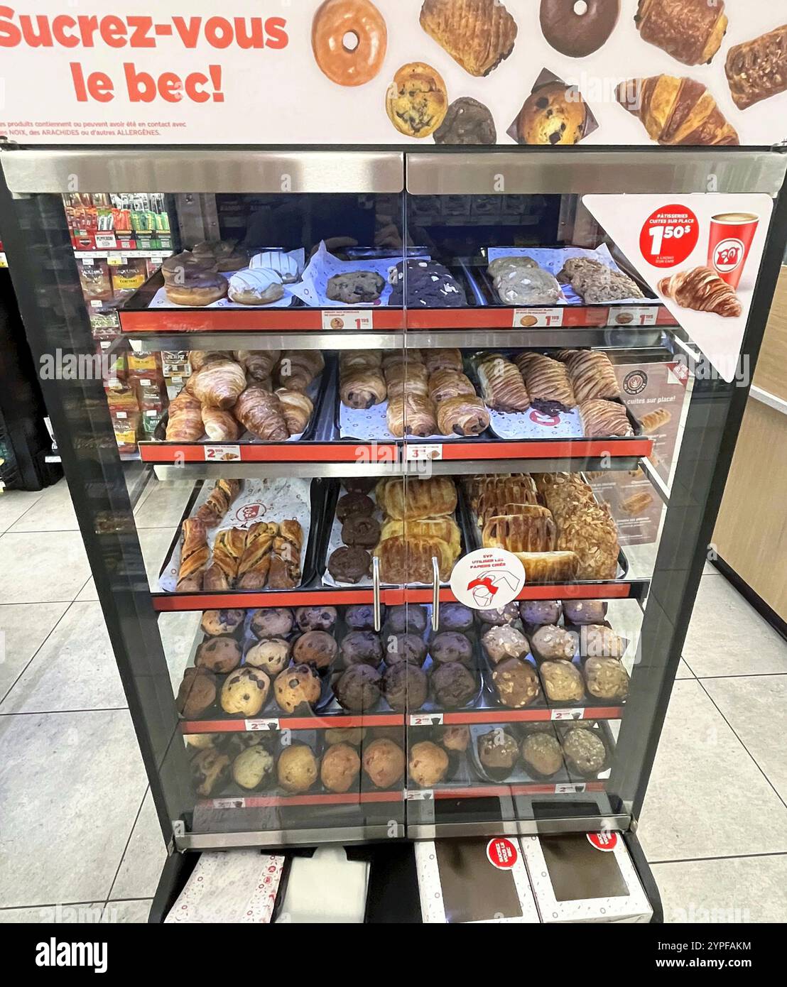 Inside of a convenience store Couche-Tard is pictured in Montreal ...