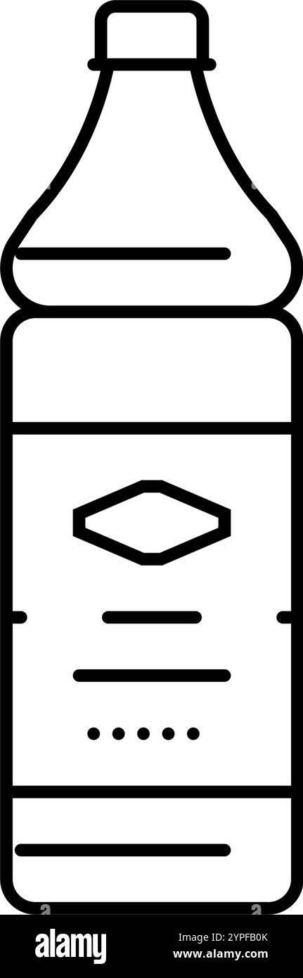 bottle bleach line icon vector illustration Stock Vector Image & Art ...