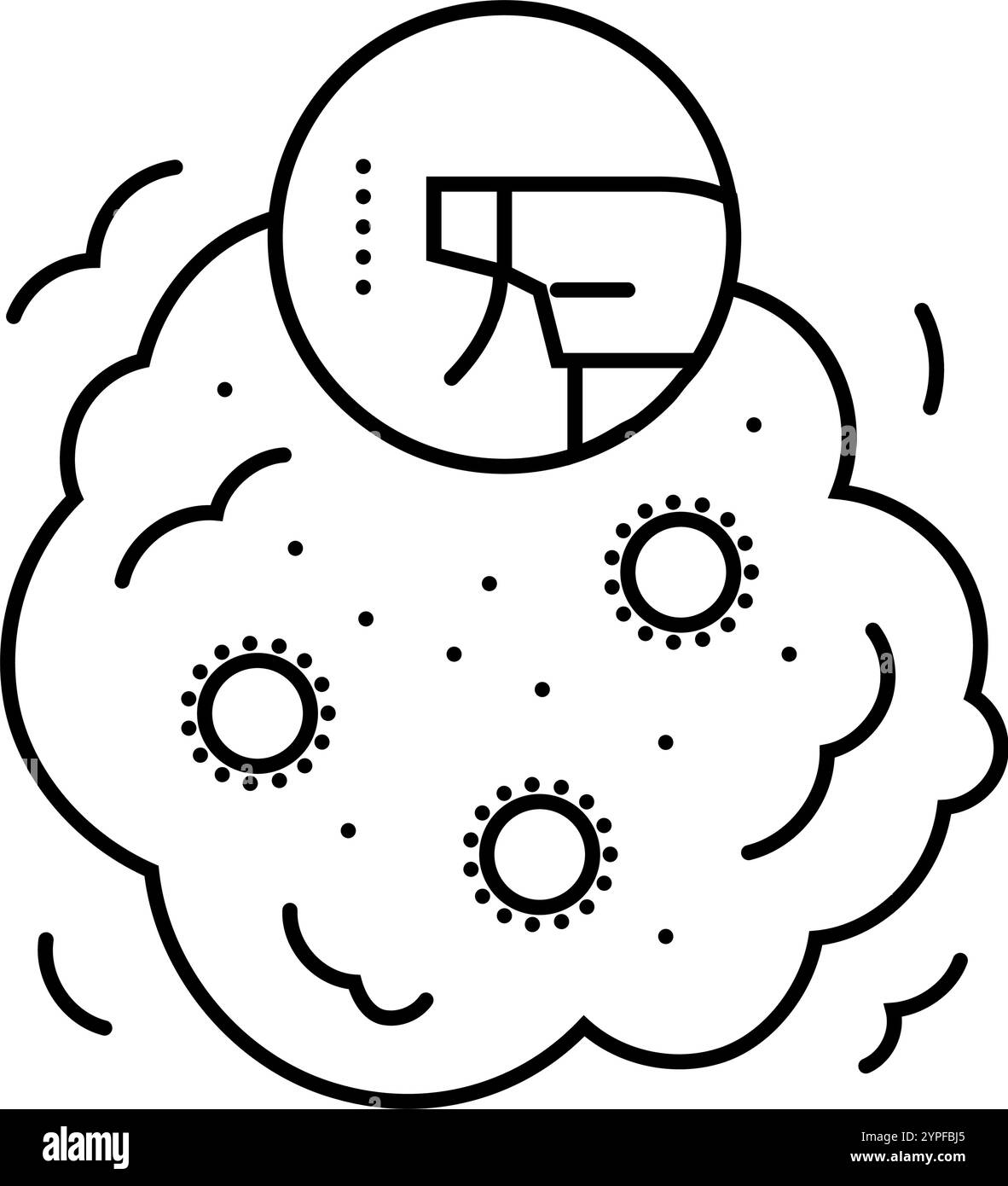 disinfection bleach line icon vector illustration Stock Vector Image ...