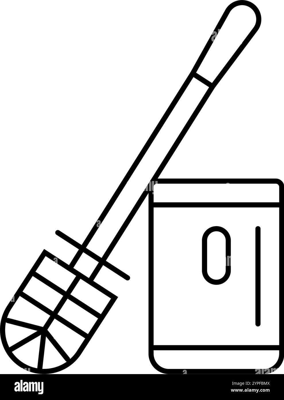 toilet brush bleach line icon vector illustration Stock Vector Image ...