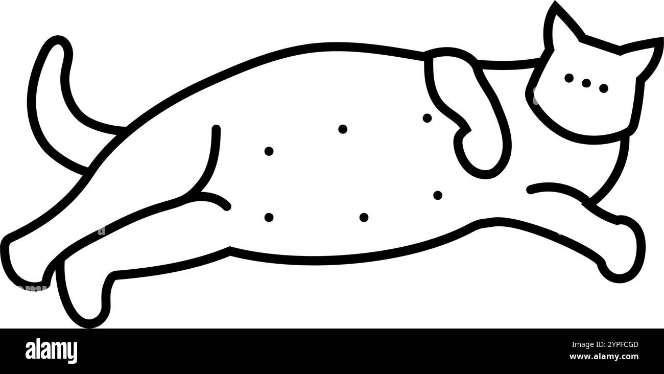 pregnant cat breeding line icon vector illustration Stock Vector Image ...