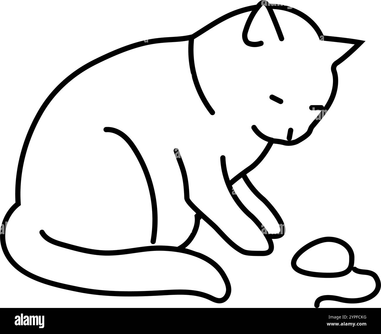 toy mouse cat breeding line icon vector illustration Stock Vector Image ...