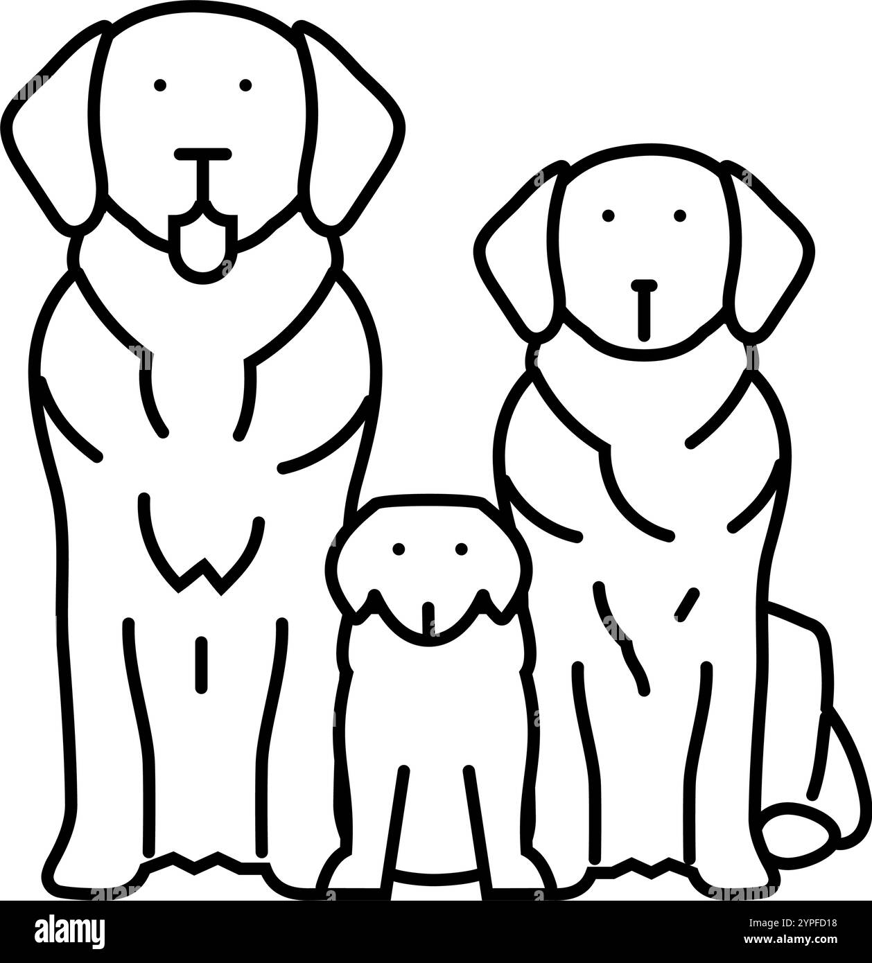 family dog line icon vector illustration Stock Vector Image & Art - Alamy