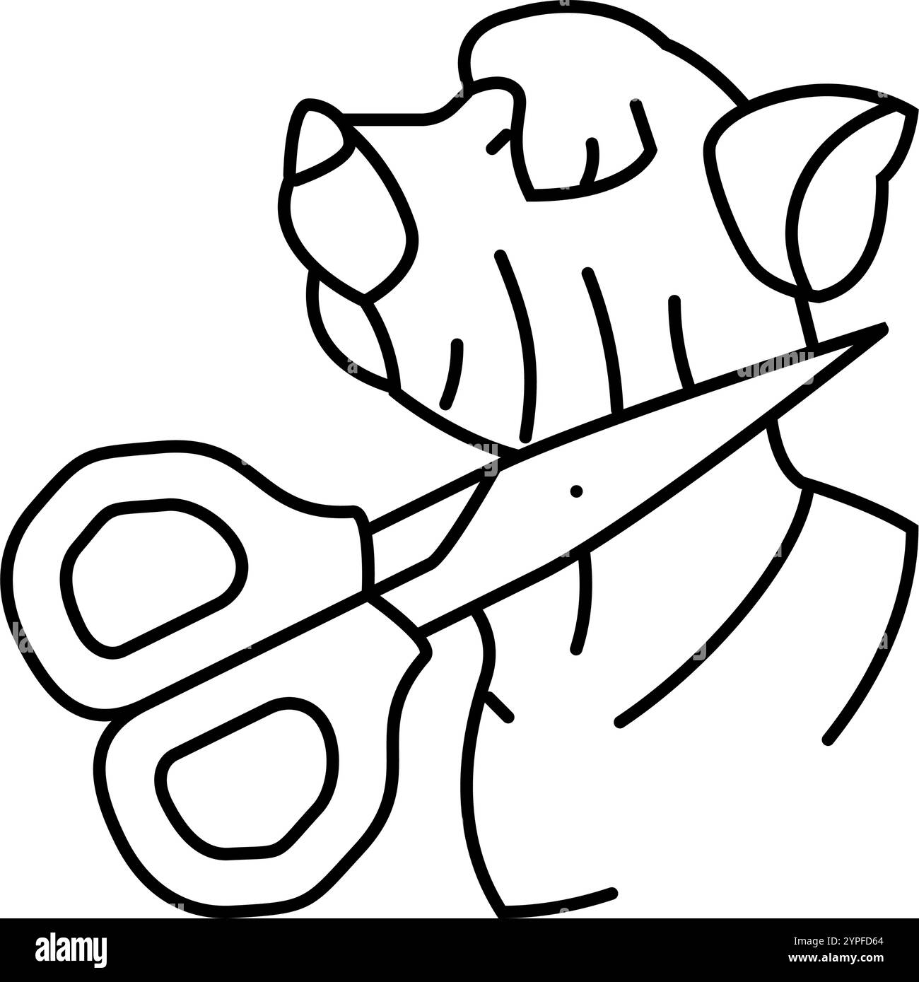 grooming dog line icon vector illustration Stock Vector Image & Art - Alamy