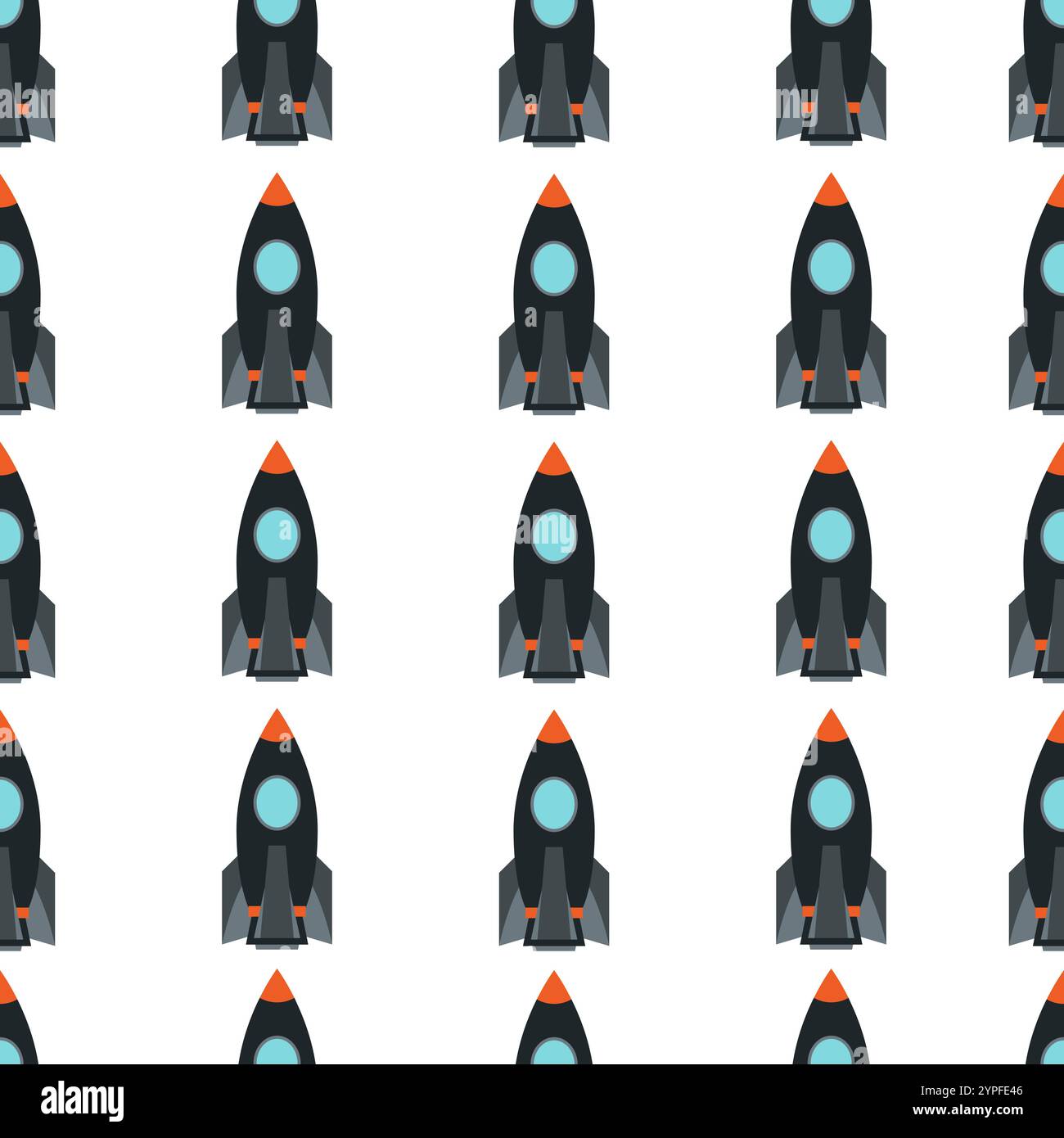 Seamless pattern with space rocket. Vector illustration Stock Vector ...