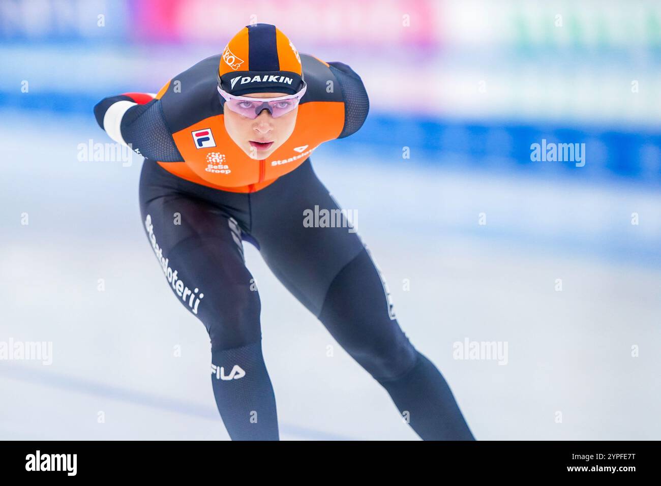 BEIJING, CHINA - NOVEMBER 30: Joy Beune competing on the Women's 3000m ...