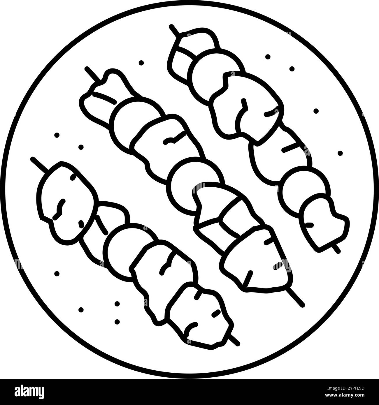 kebabs fish line icon vector illustration Stock Vector Image & Art - Alamy