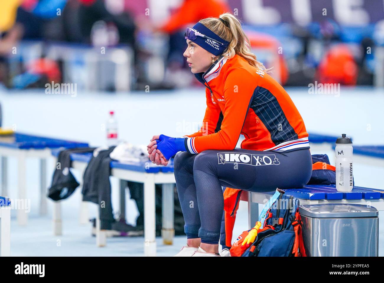 BEIJING, CHINA - NOVEMBER 30: Joy Beune competing on the Women's 3000m ...