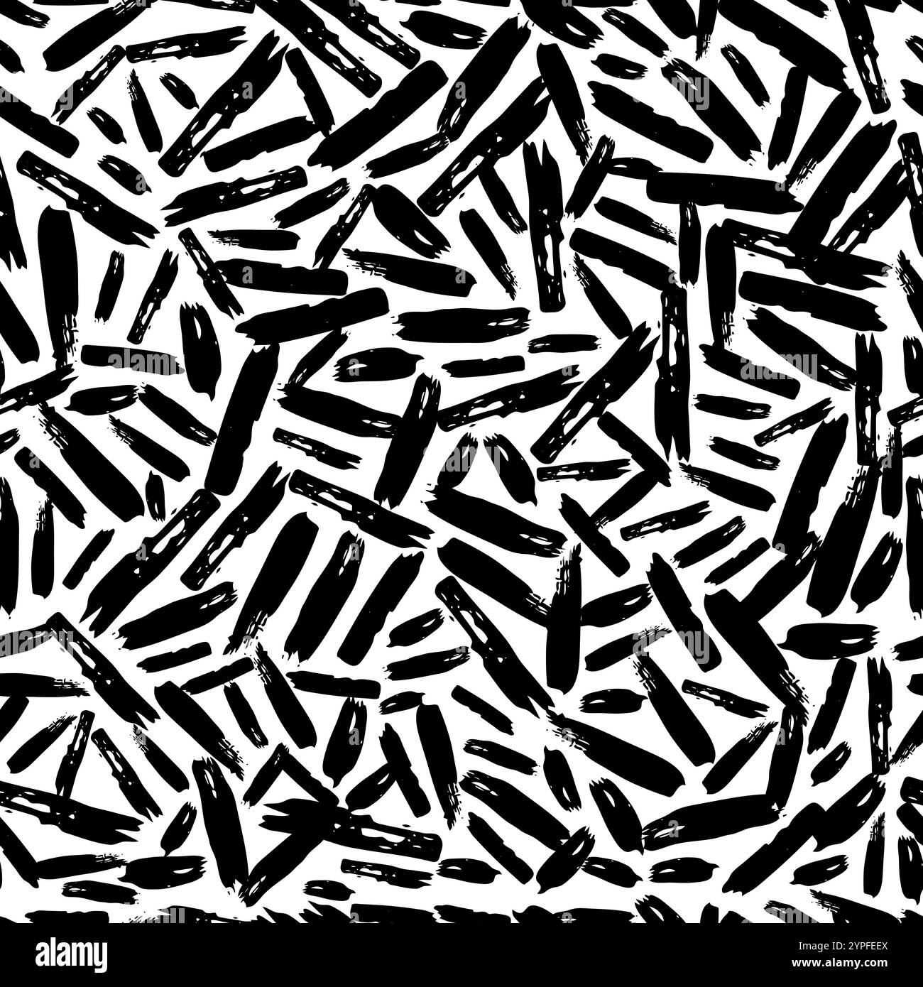 Seamless pattern with dark hand drawn scribble smear on white ...