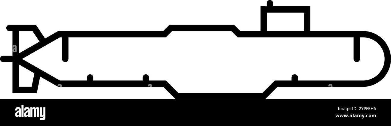submarine ship line icon vector illustration Stock Vector Image & Art ...