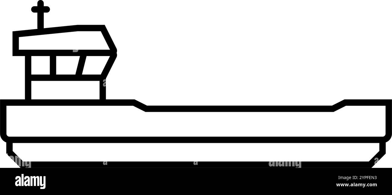 pilot boat ship line icon vector illustration Stock Vector Image & Art ...