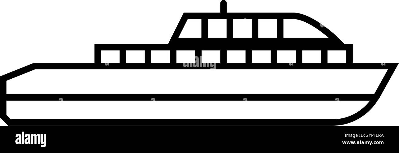 hospital ship line icon vector illustration Stock Vector Image & Art ...