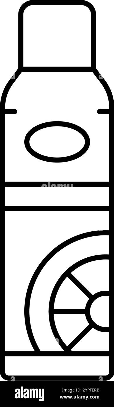 tire shine car care line icon vector illustration Stock Vector Image ...