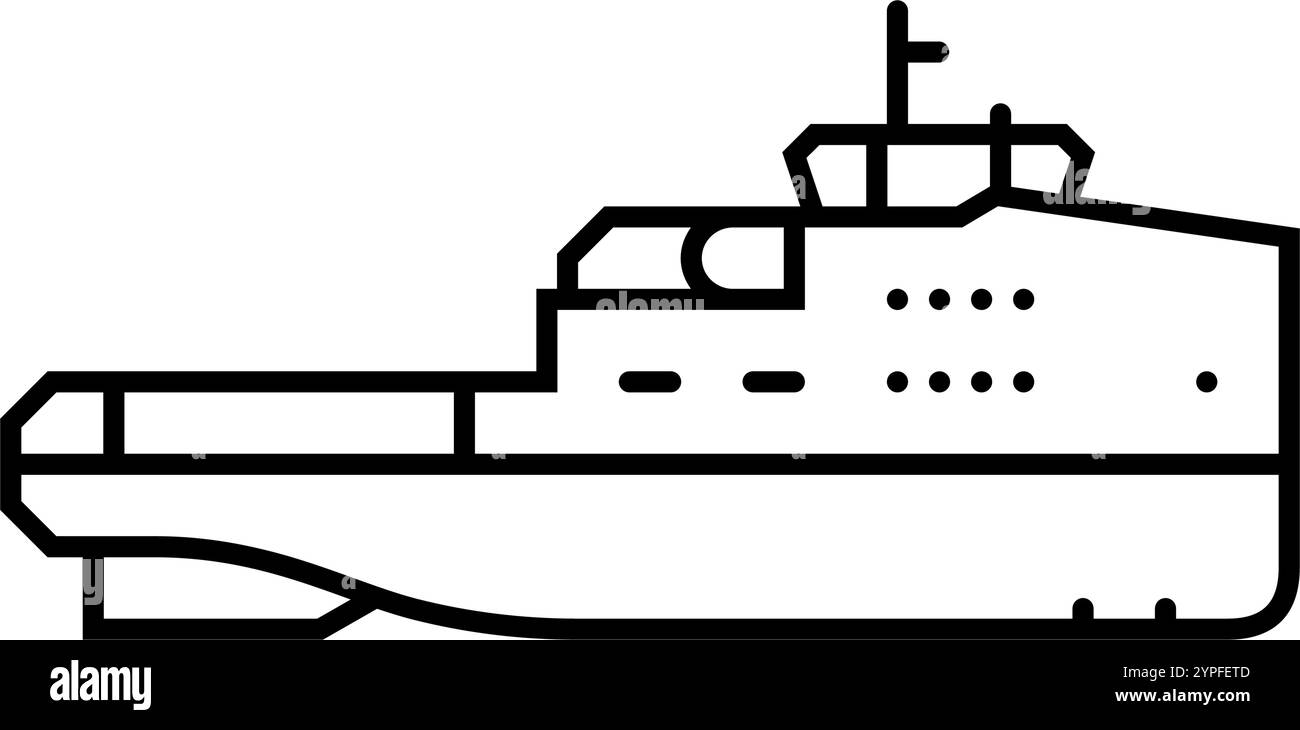 barge ship line icon vector illustration Stock Vector Image & Art - Alamy