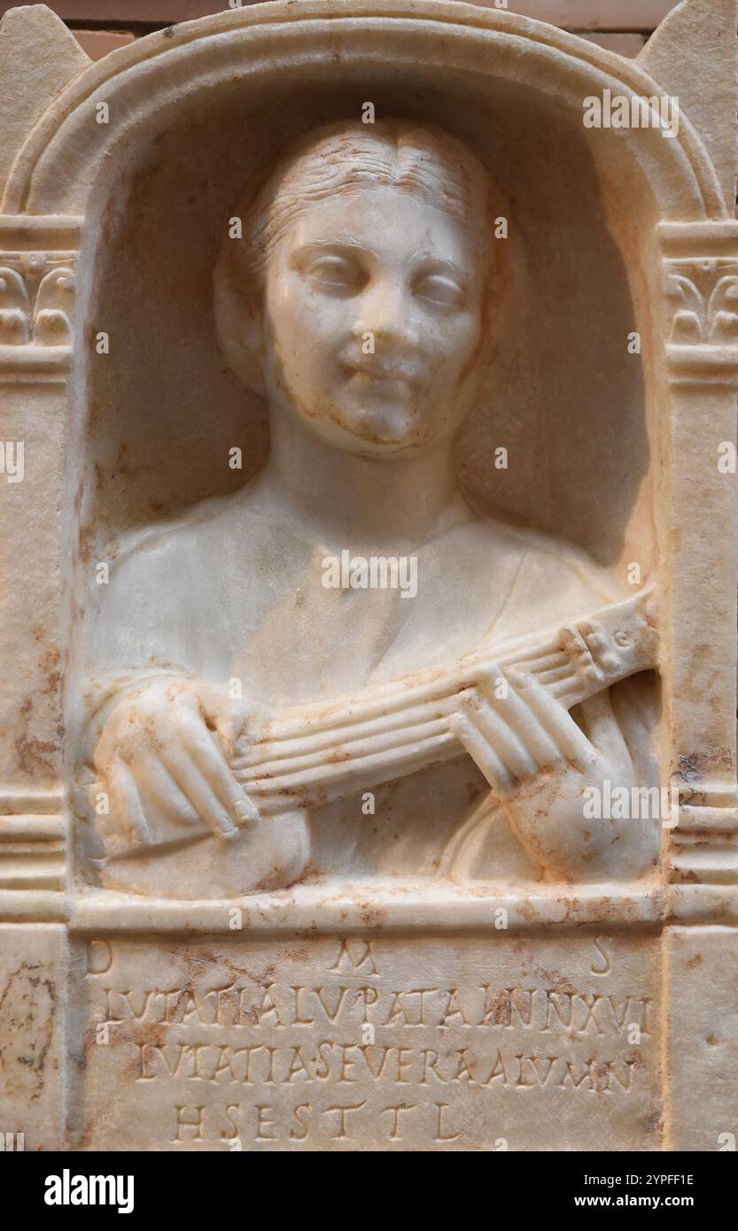 Small shrine of a deceased person in the National Museum of Roman Art ...