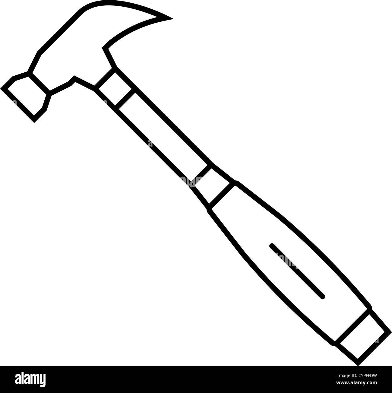 hammer car repair tool line icon vector illustration Stock Vector Image ...