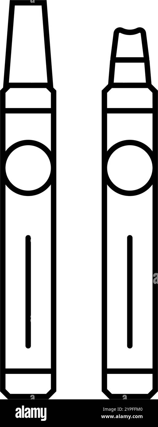 stain remover pen clothes care line icon vector illustration Stock ...