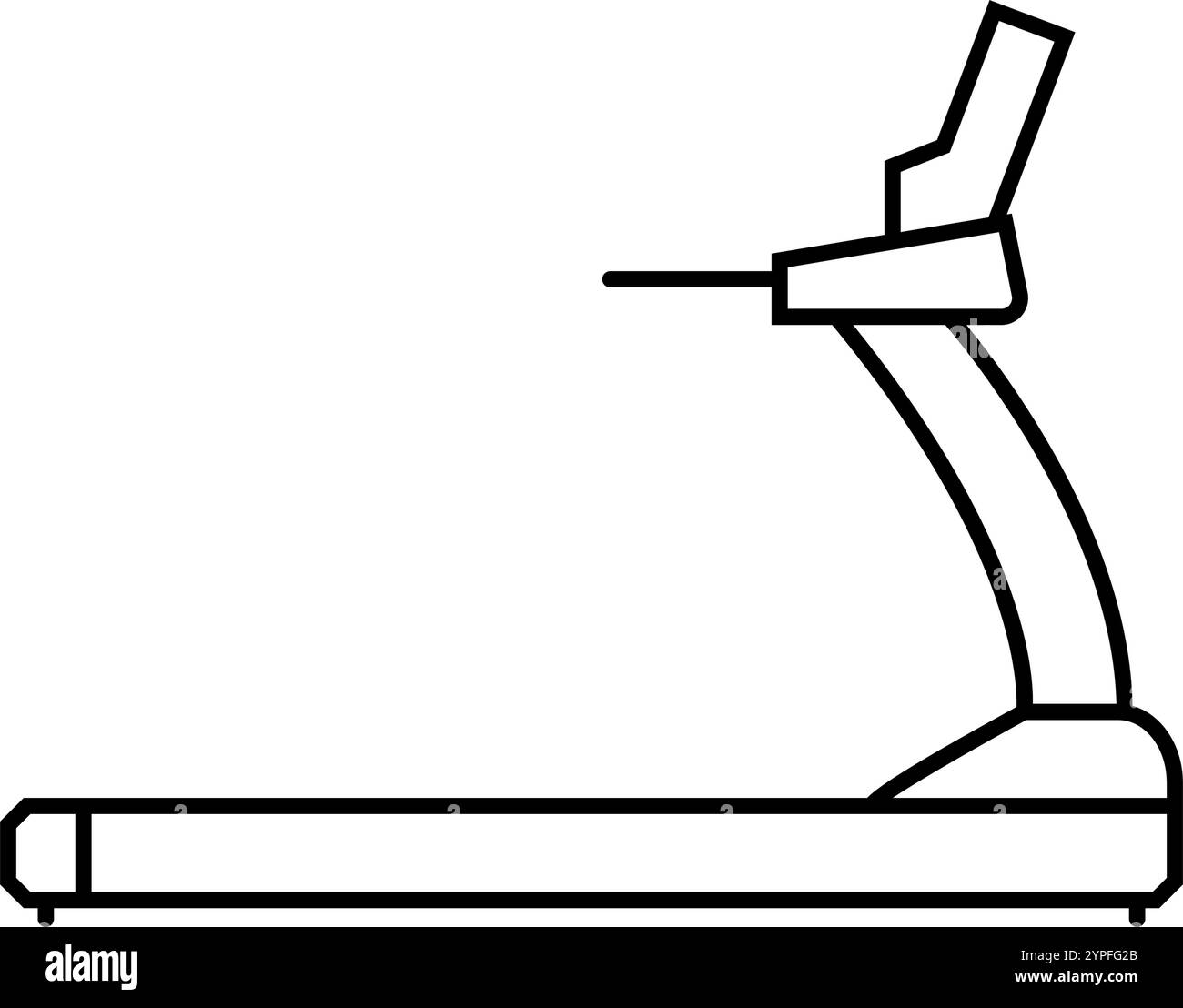 treadmill fitness tool line icon vector illustration Stock Vector Image ...