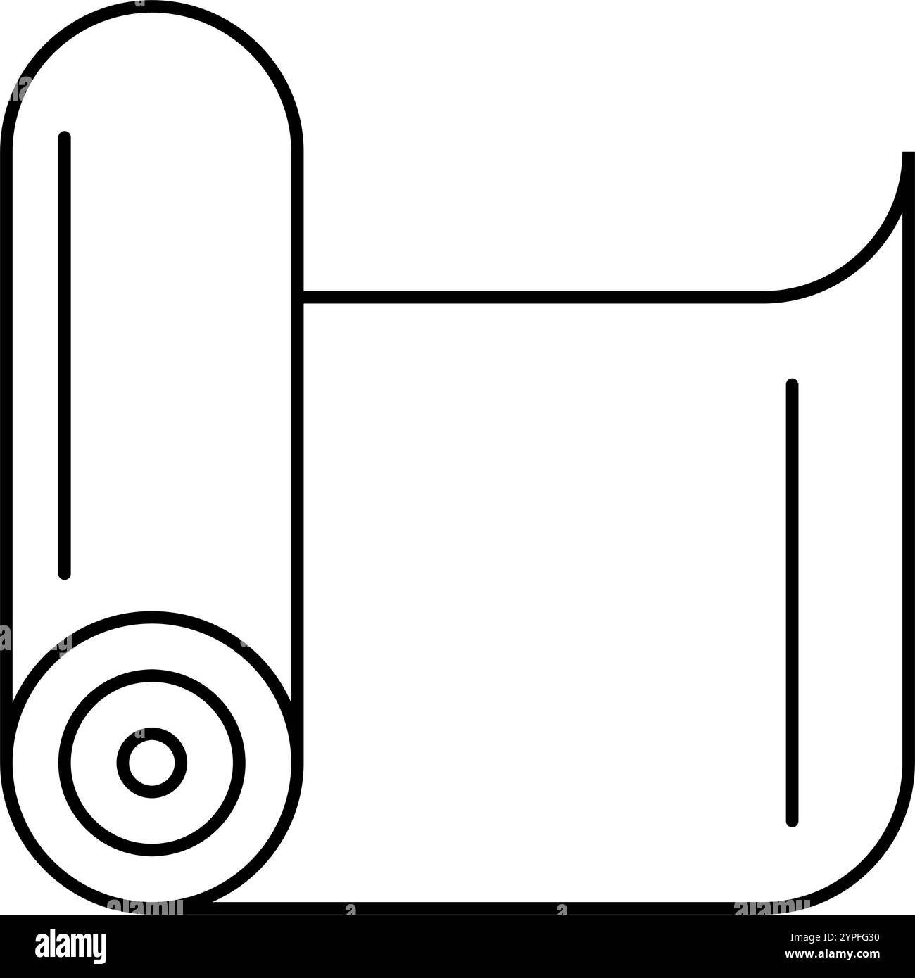 yoga mat fitness tool line icon vector illustration Stock Vector Image ...