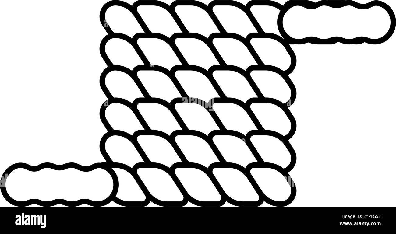 battle ropes fitness tool line icon vector illustration Stock Vector ...