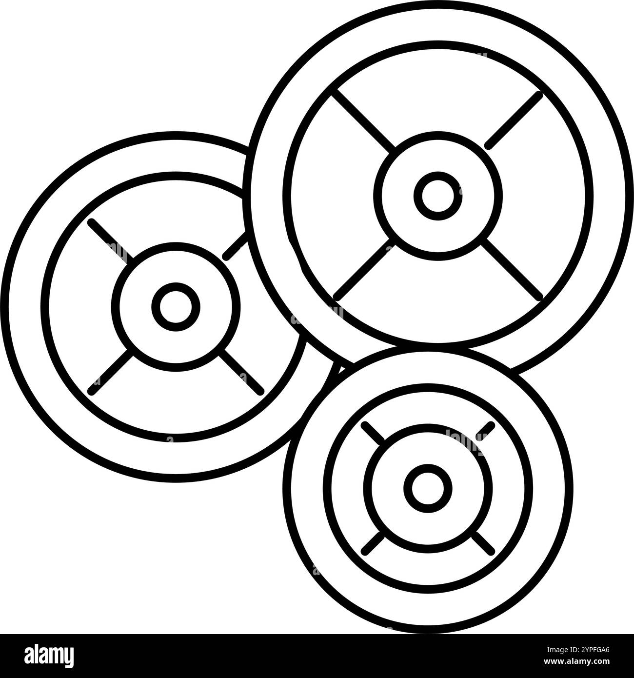 weight plates fitness tool line icon vector illustration Stock Vector ...