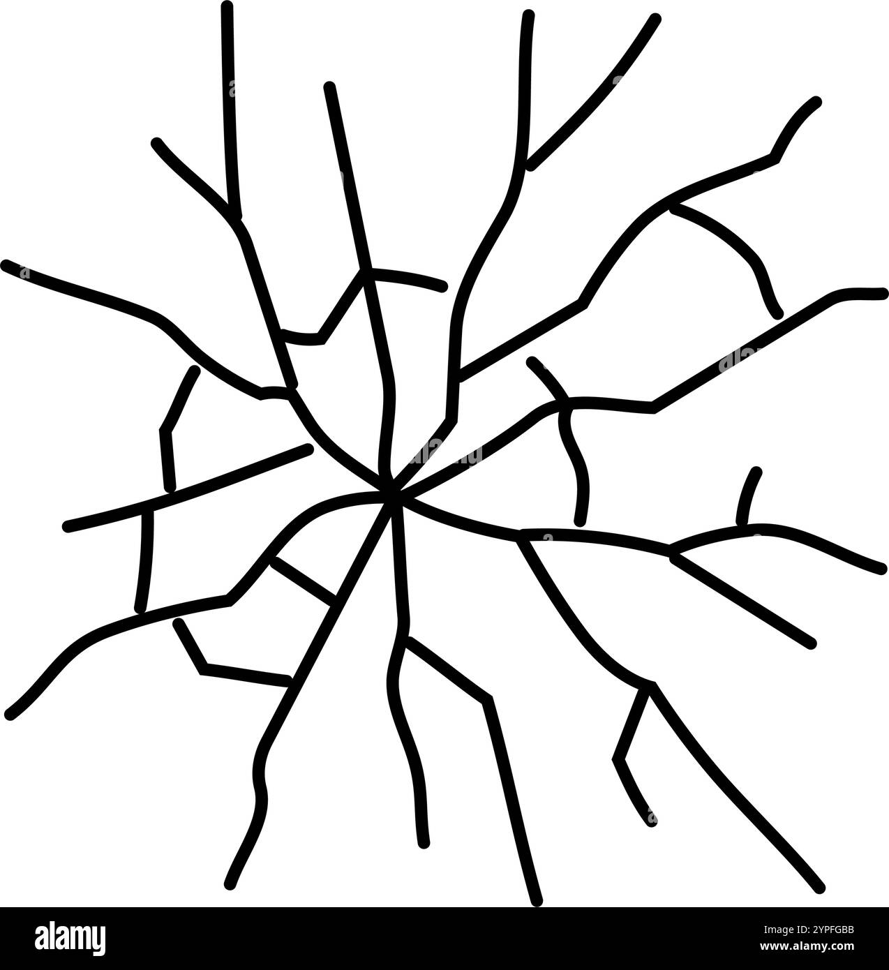 fractured glass fracture line icon vector illustration Stock Vector ...