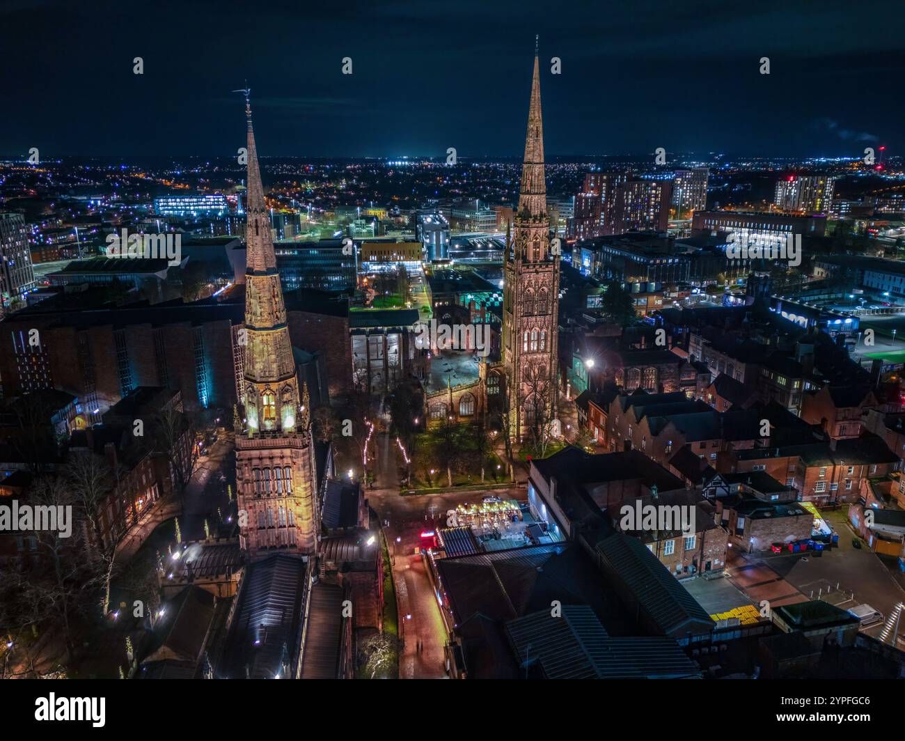 Coventry Christmas Market and Cathedral Stock Photo - Alamy