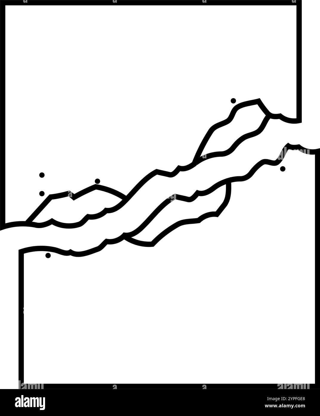 torn paper fracture line icon vector illustration Stock Vector Image ...