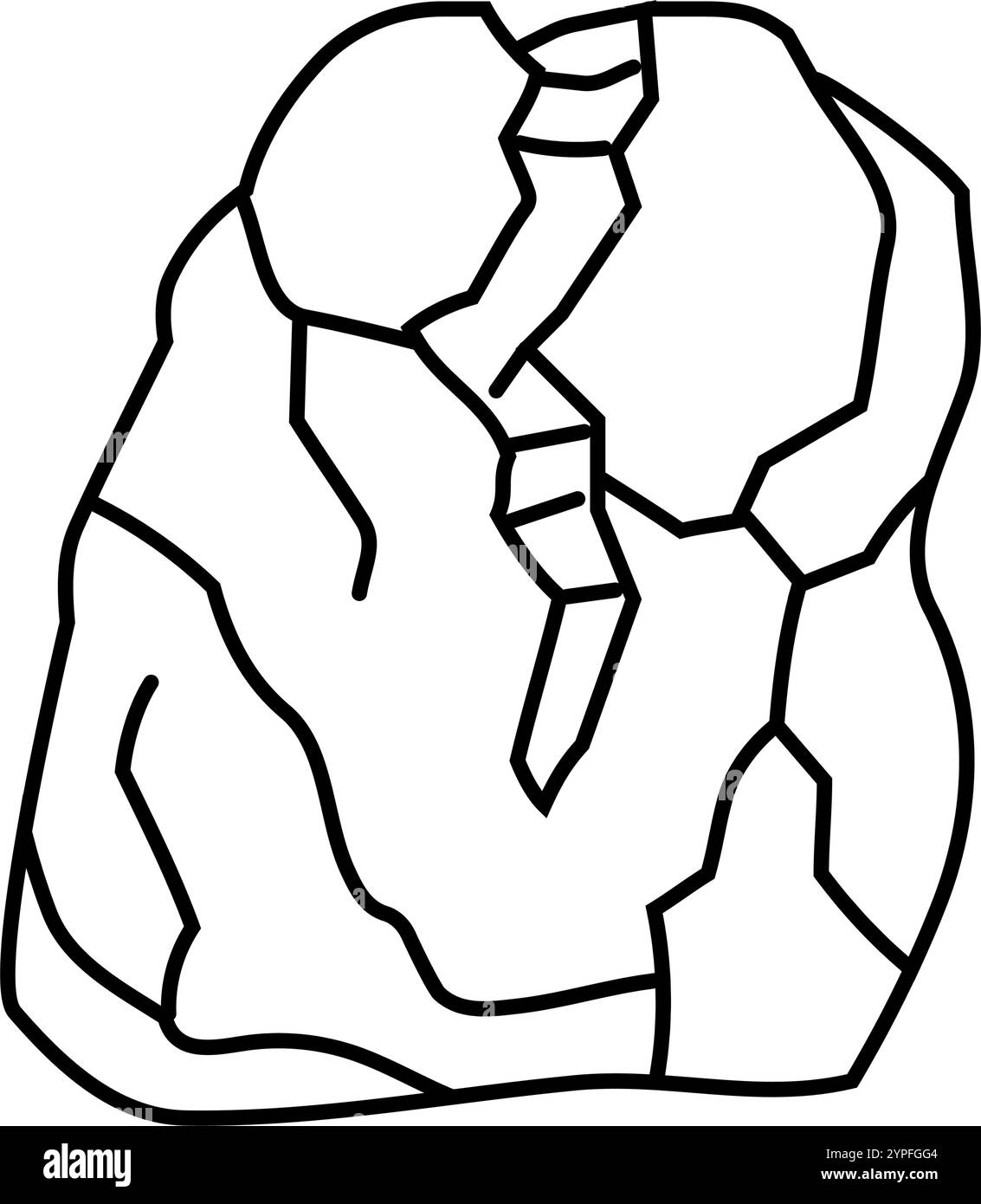 splitting rock fracture line icon vector illustration Stock Vector ...