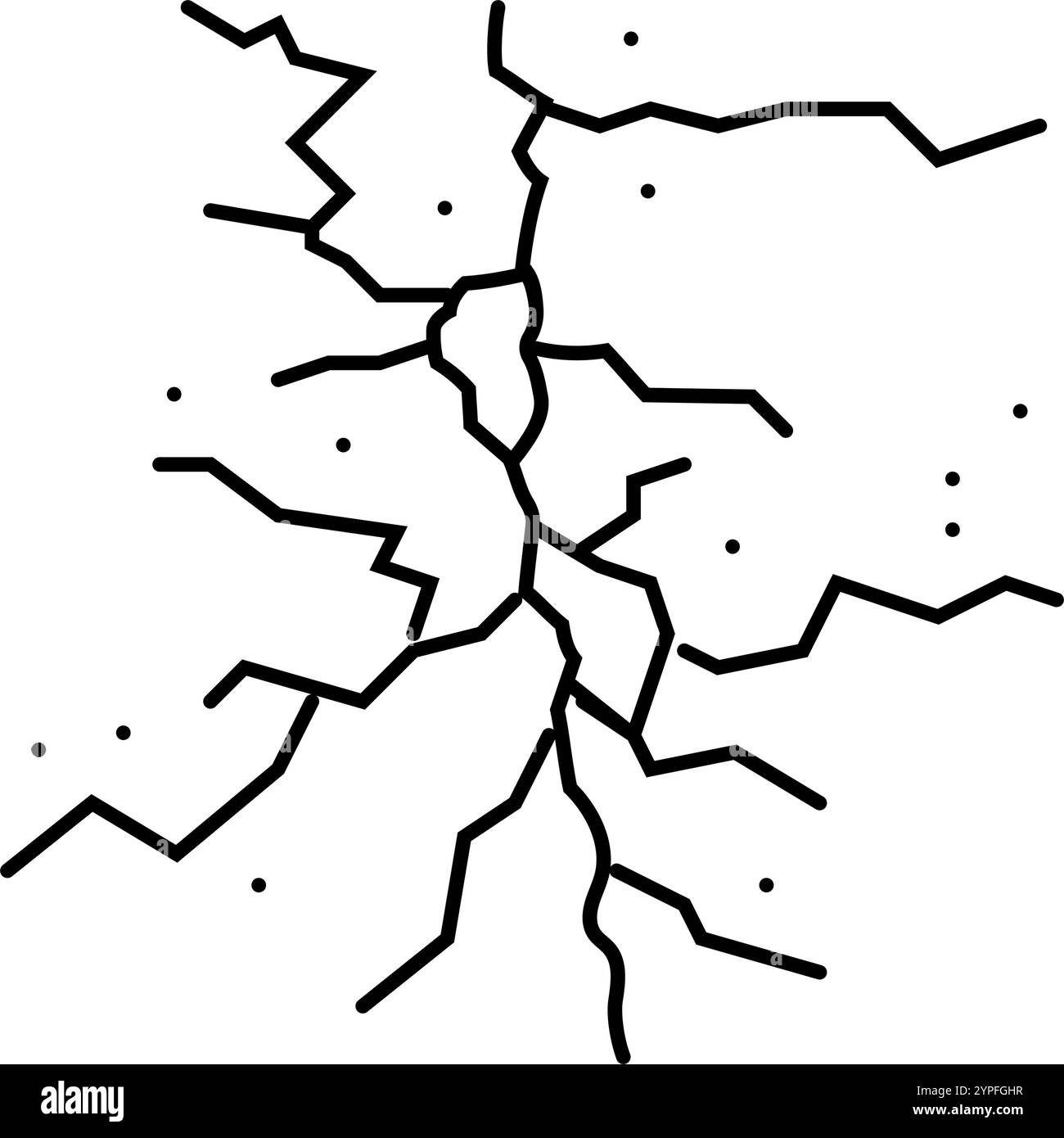 crack in ice fracture line icon vector illustration Stock Vector Image ...