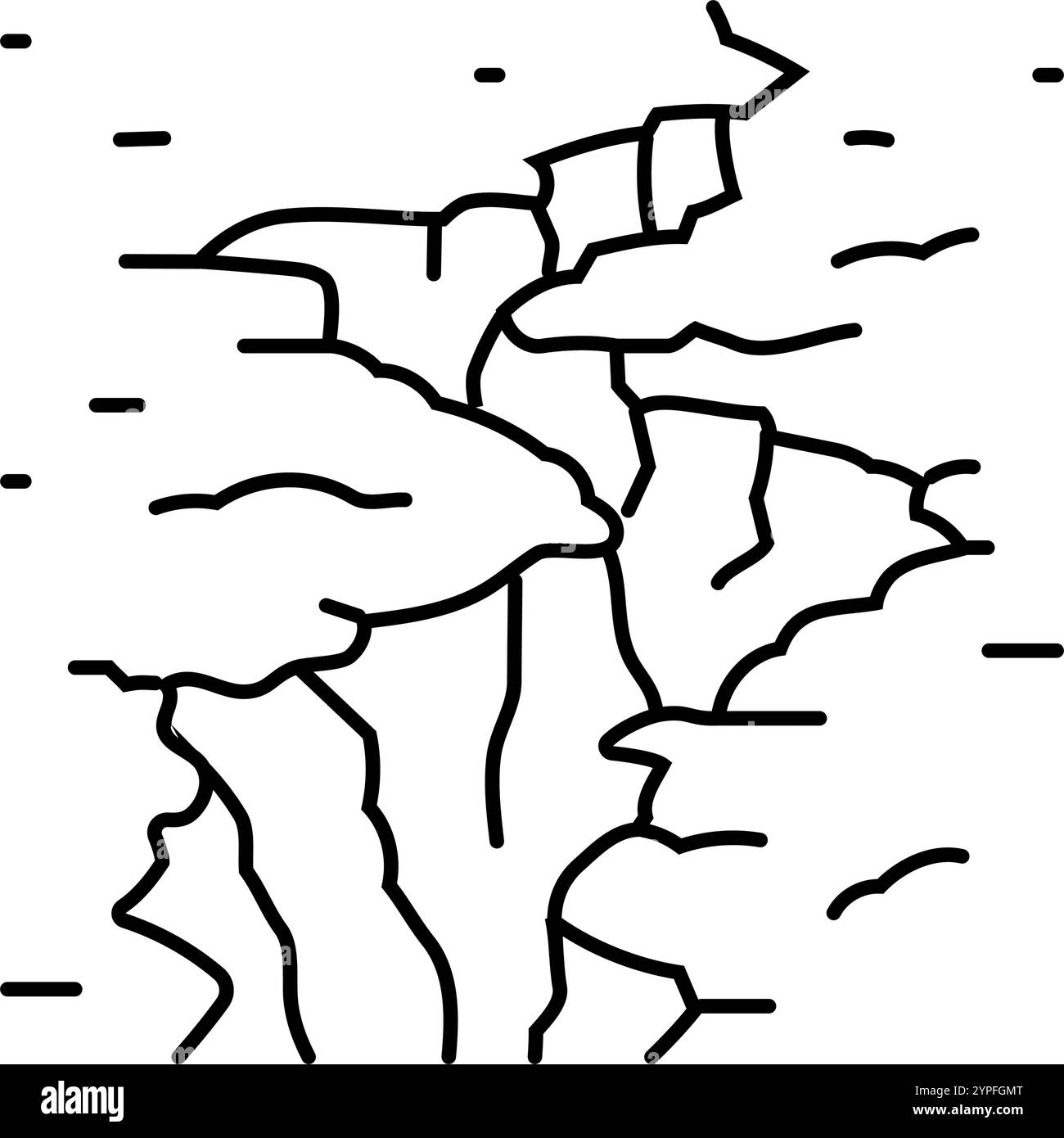 fractured earth fracture line icon vector illustration Stock Vector ...