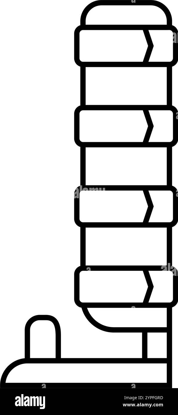 bone splint fracture injury line icon vector illustration Stock Vector ...