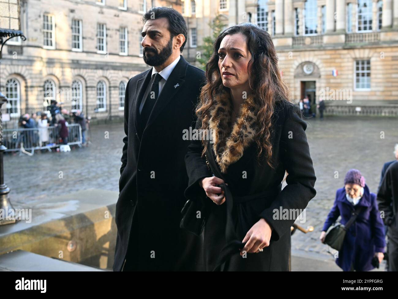 Alba party Chair, Tasmina Ahmed-Sheikh, and her partner Zulfiqar Sheikh ...