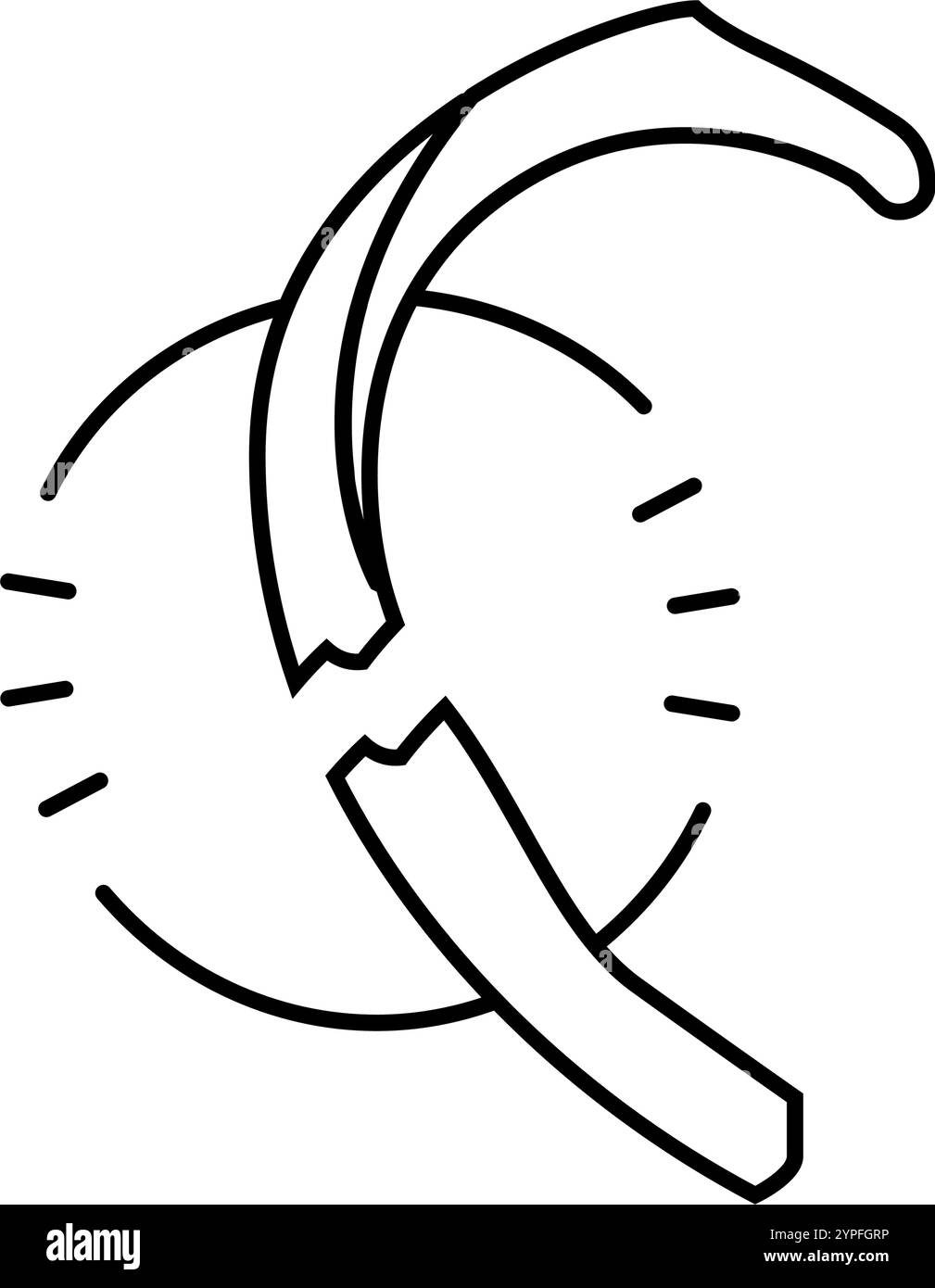 fractured rib fracture injury line icon vector illustration Stock ...