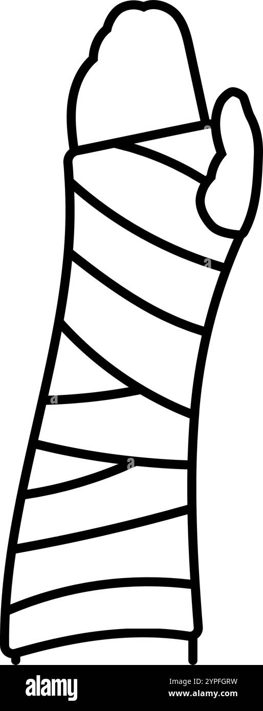 arm cast fracture injury line icon vector illustration Stock Vector ...
