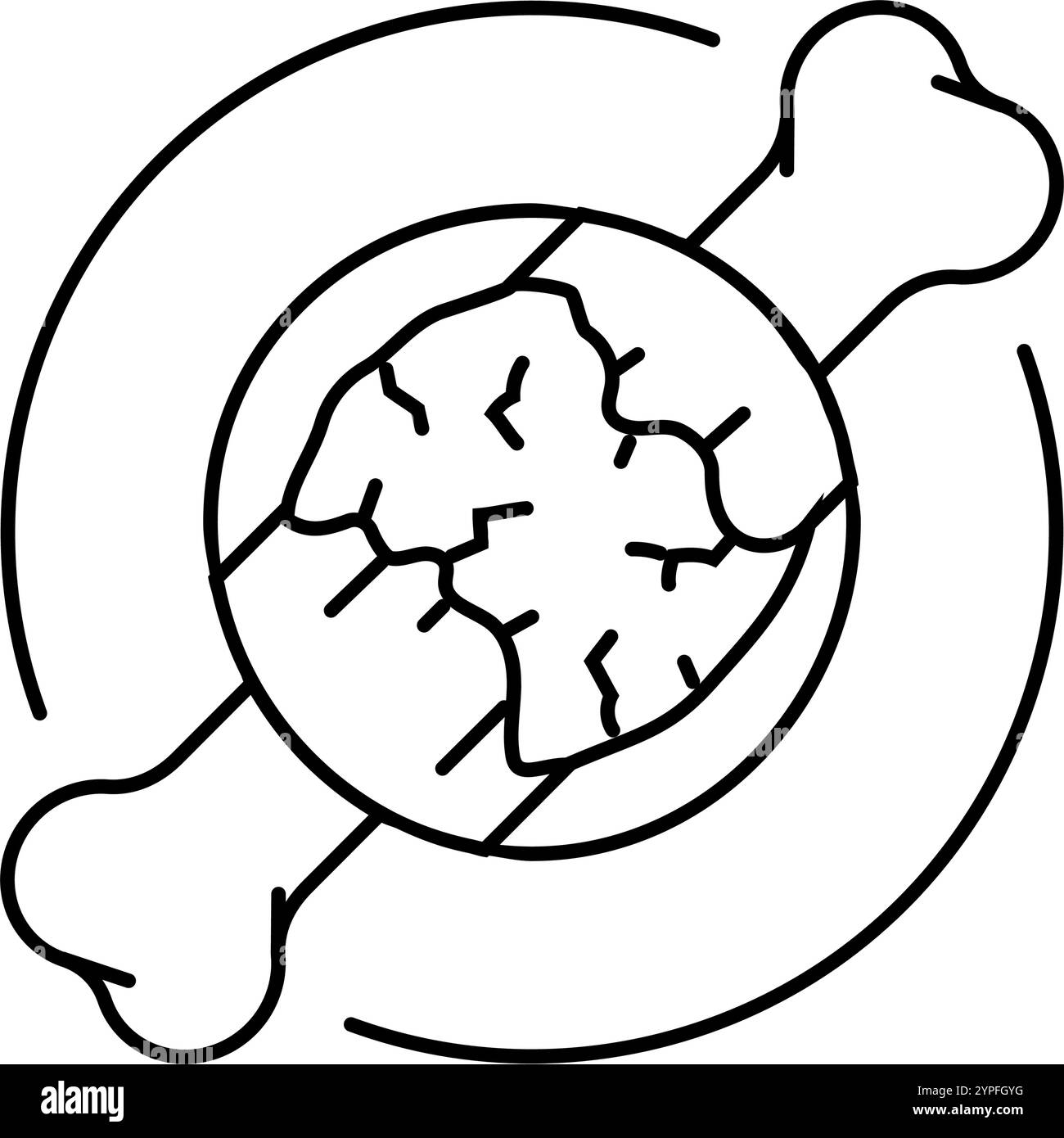 bone healing fracture injury line icon vector illustration Stock Vector ...