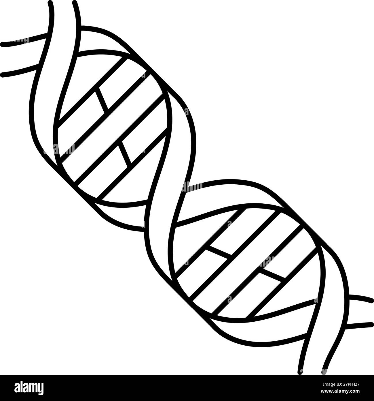 dna helix genetic engineering line icon vector illustration Stock ...