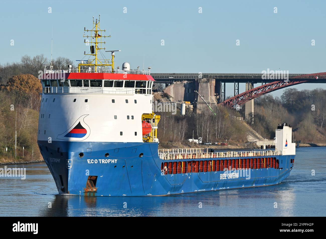General Cargo Ship ECO TROPHY passing the Kiel Canal Stock Photo - Alamy