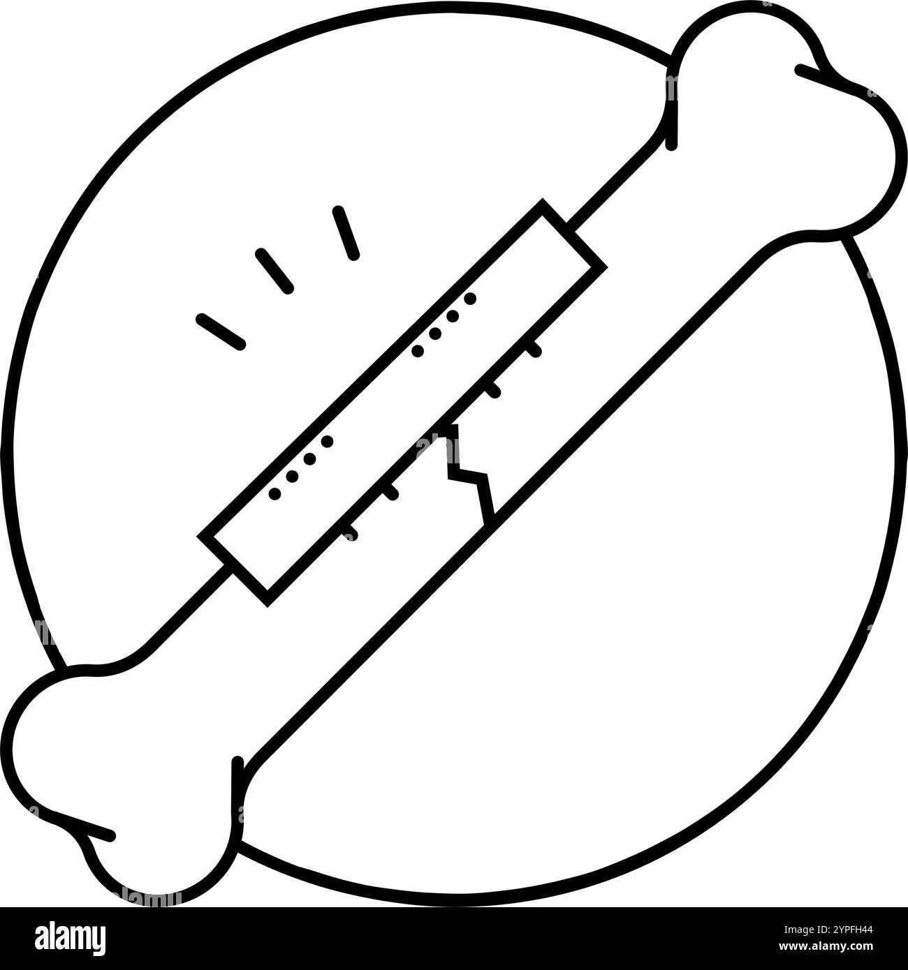 emergency room fracture injury line icon vector illustration Stock ...